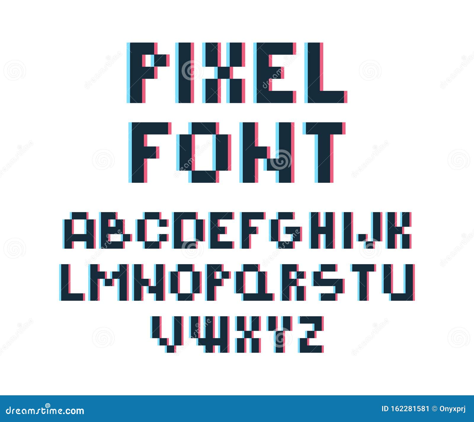 Pixel Font. Retro Video Game 80s Vintage Computer Typography Letters ... Pixel Font. Retro Video Game 80s Vintage Computer Typography Letters ...