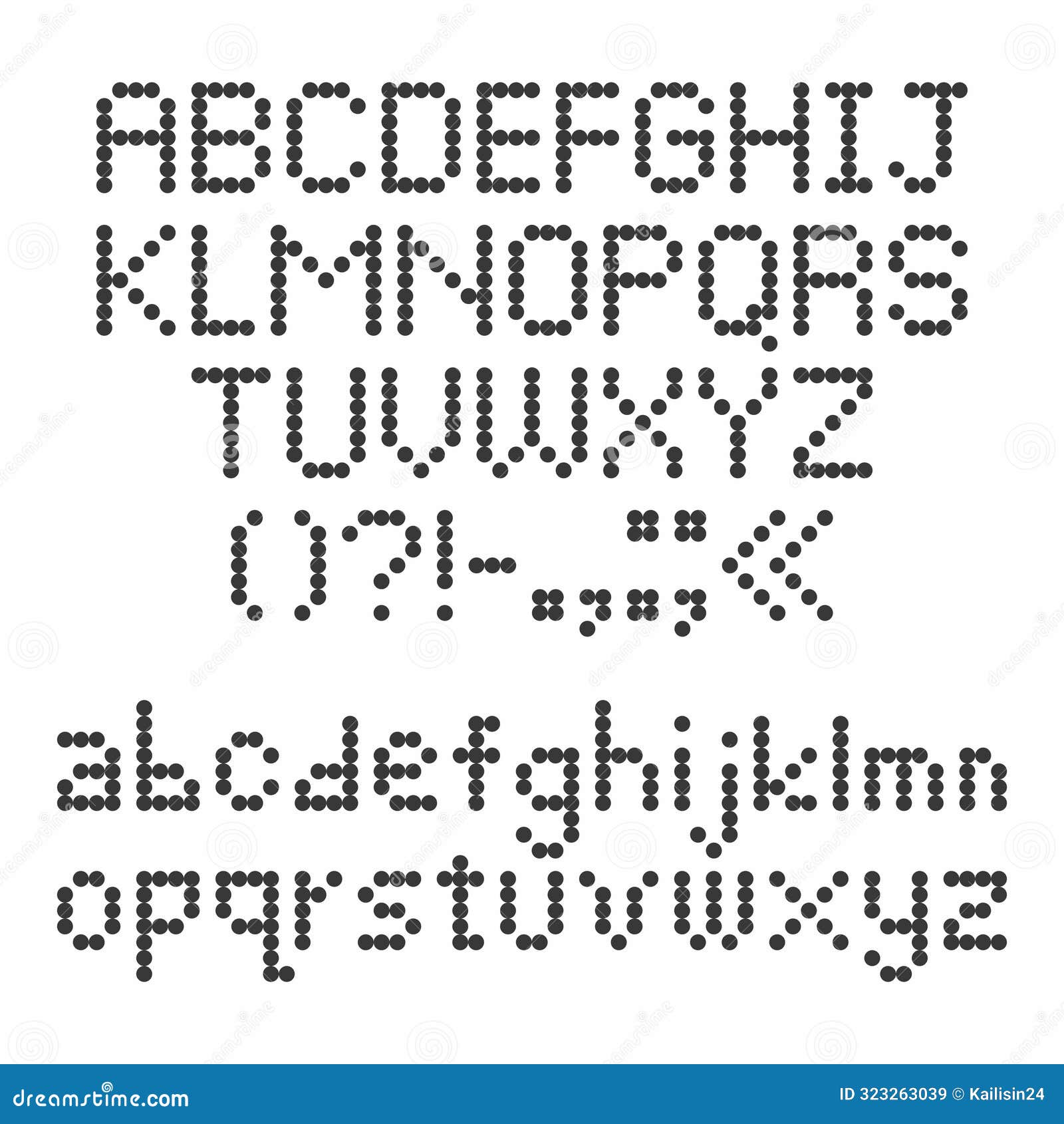 Pixel Font Set. Large and Small Letters in Pixel Art Style for Computer ...