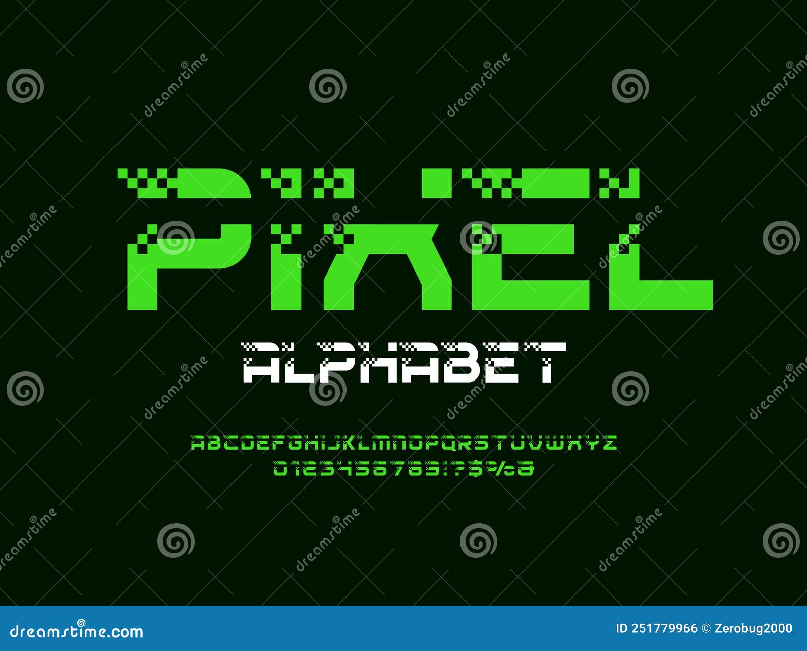 Pixel font stock vector. Illustration of concept, alphabet - 251779966