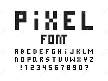 Pixel Font. Vector Alphabet Stock Vector - Illustration of retro ...