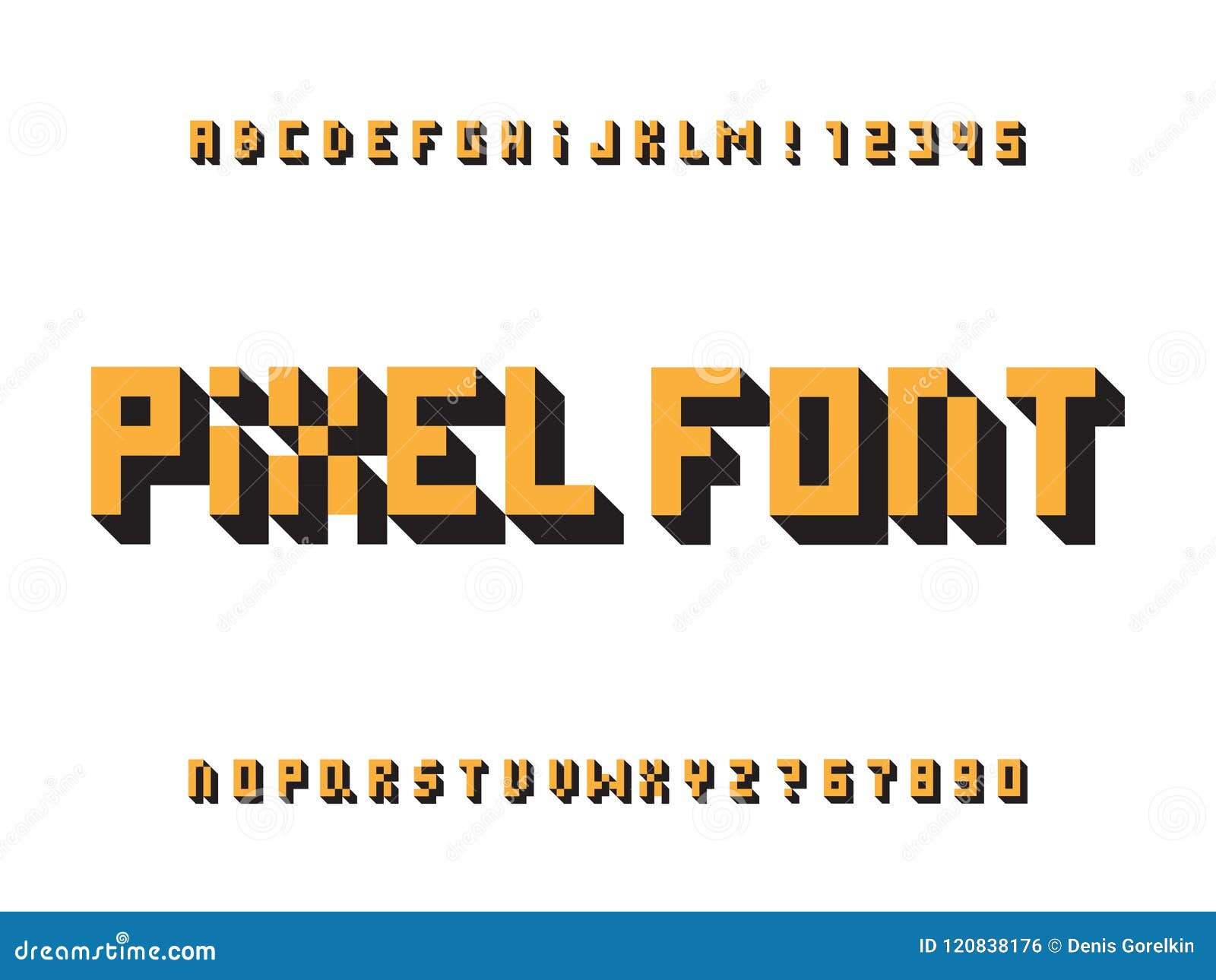 Pixel Font. Vector Alphabet Stock Vector - Illustration of style ...