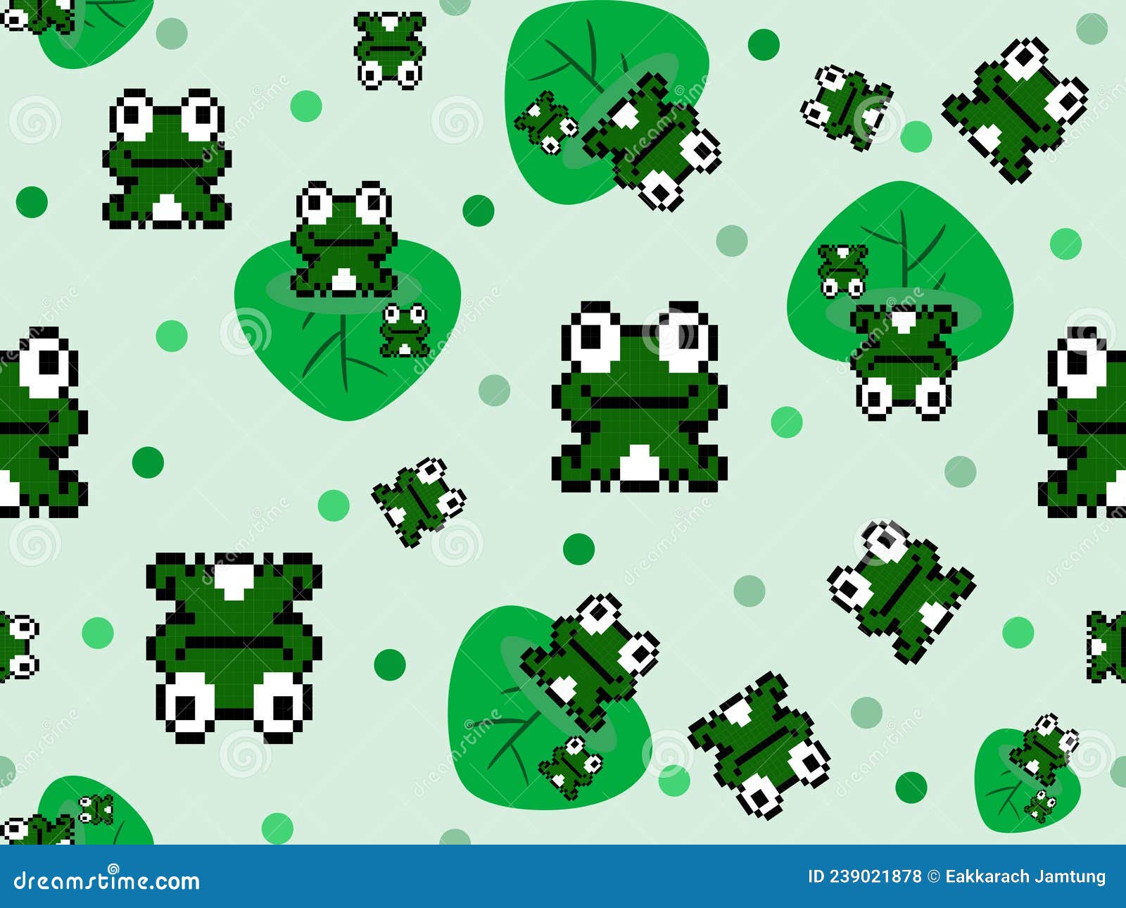 Pixel Art Frog King Illustration Character Cartoon Vector ...
