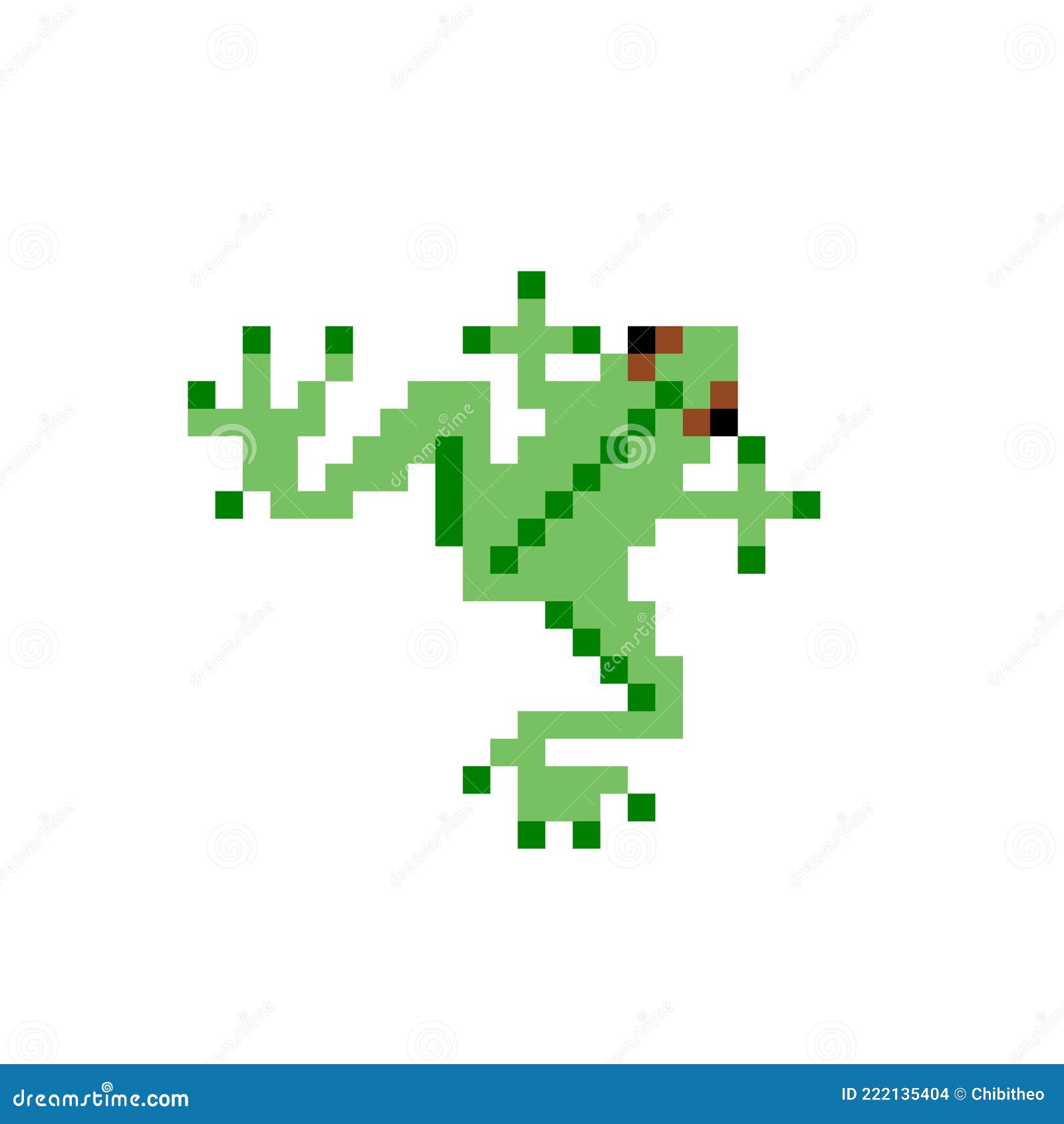 Pixel Frog Image 8 Bit Game Stock Vector - Illustration of console ...