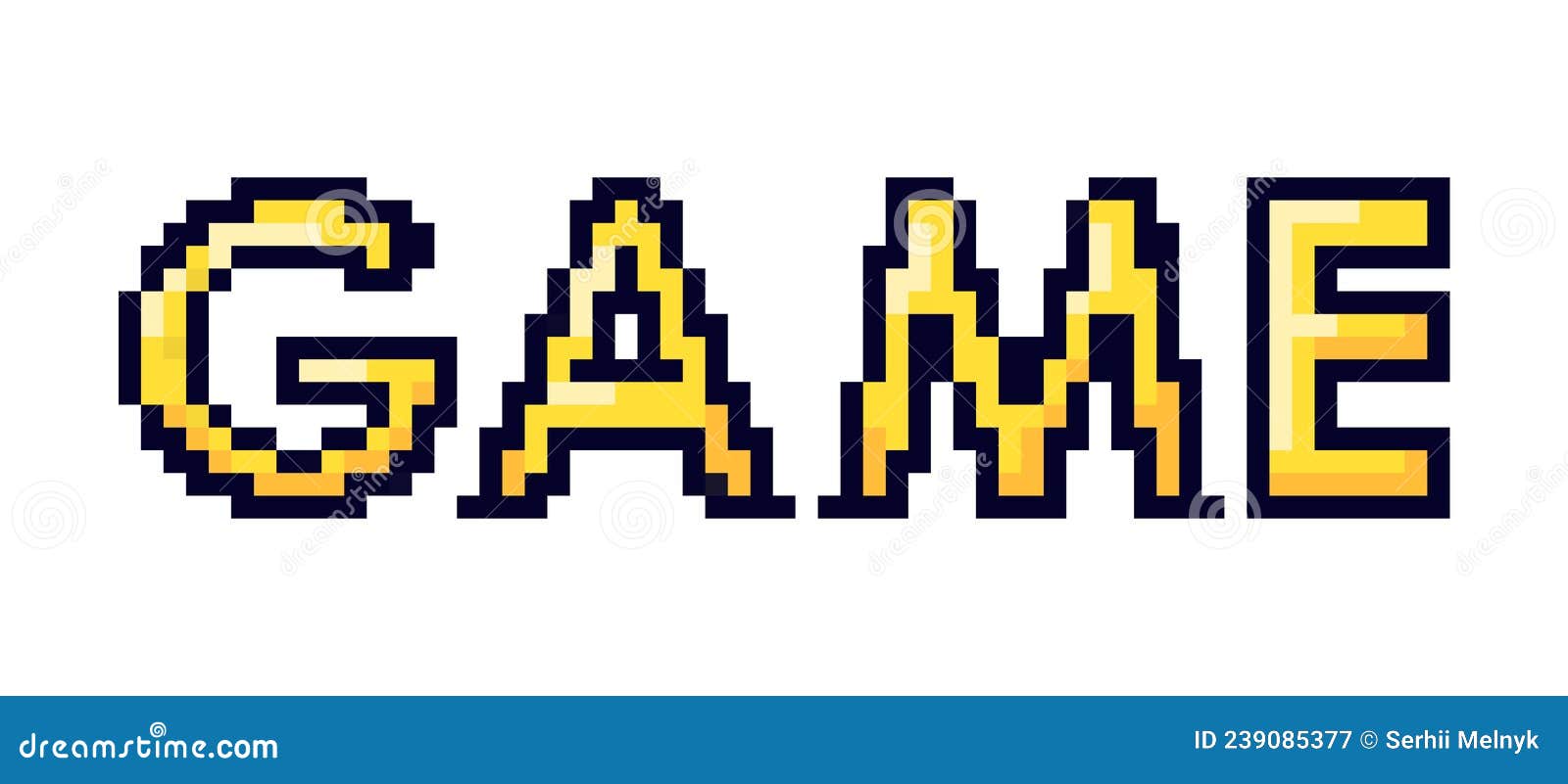 Pixel game elements stock vector. Illustration of digital - 239085377