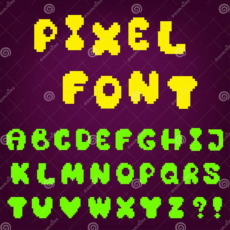Pixel game font stock vector. Illustration of design - 42210068