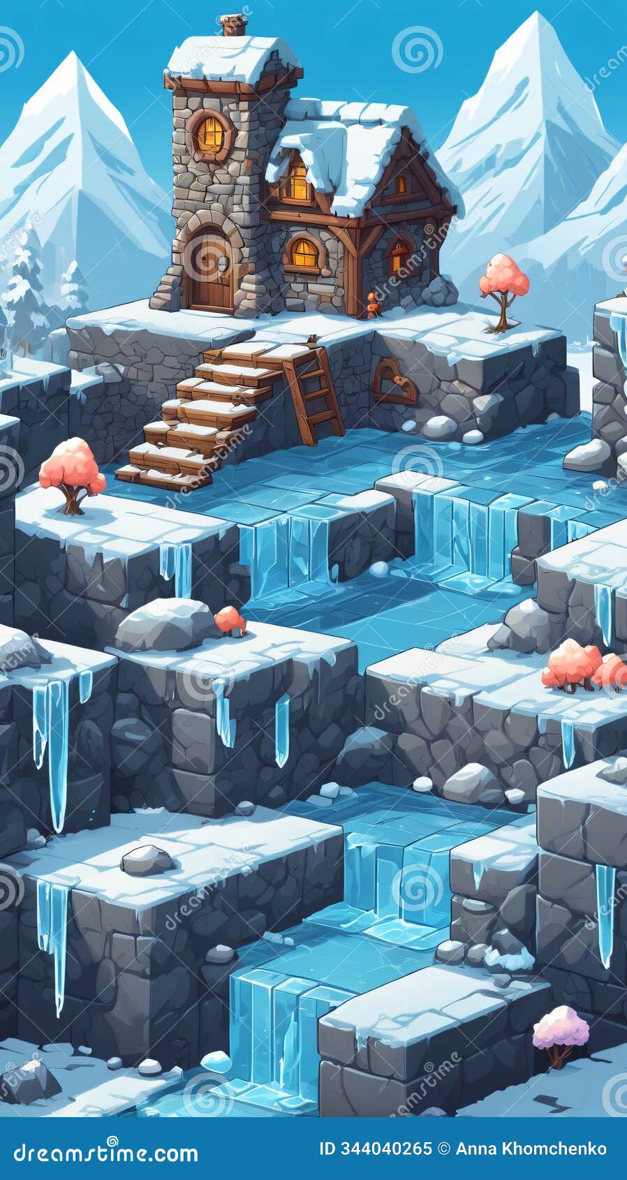 Pixel Game Level Design. Platform Game Asset, Brick, Stones Building 8 ...