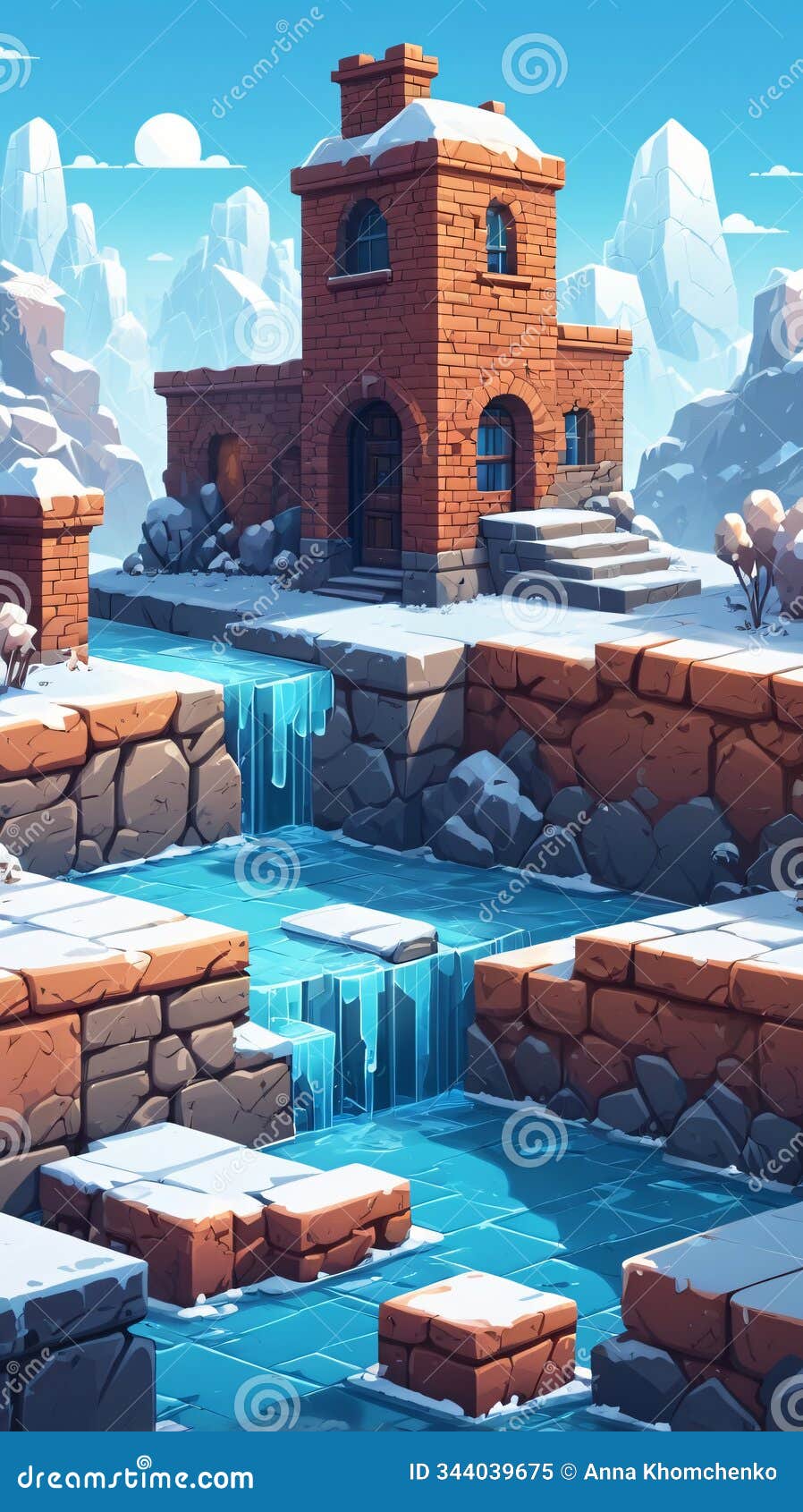 Pixel Game Level Design. Platform Game Asset, Brick, Stones Building 8 ...