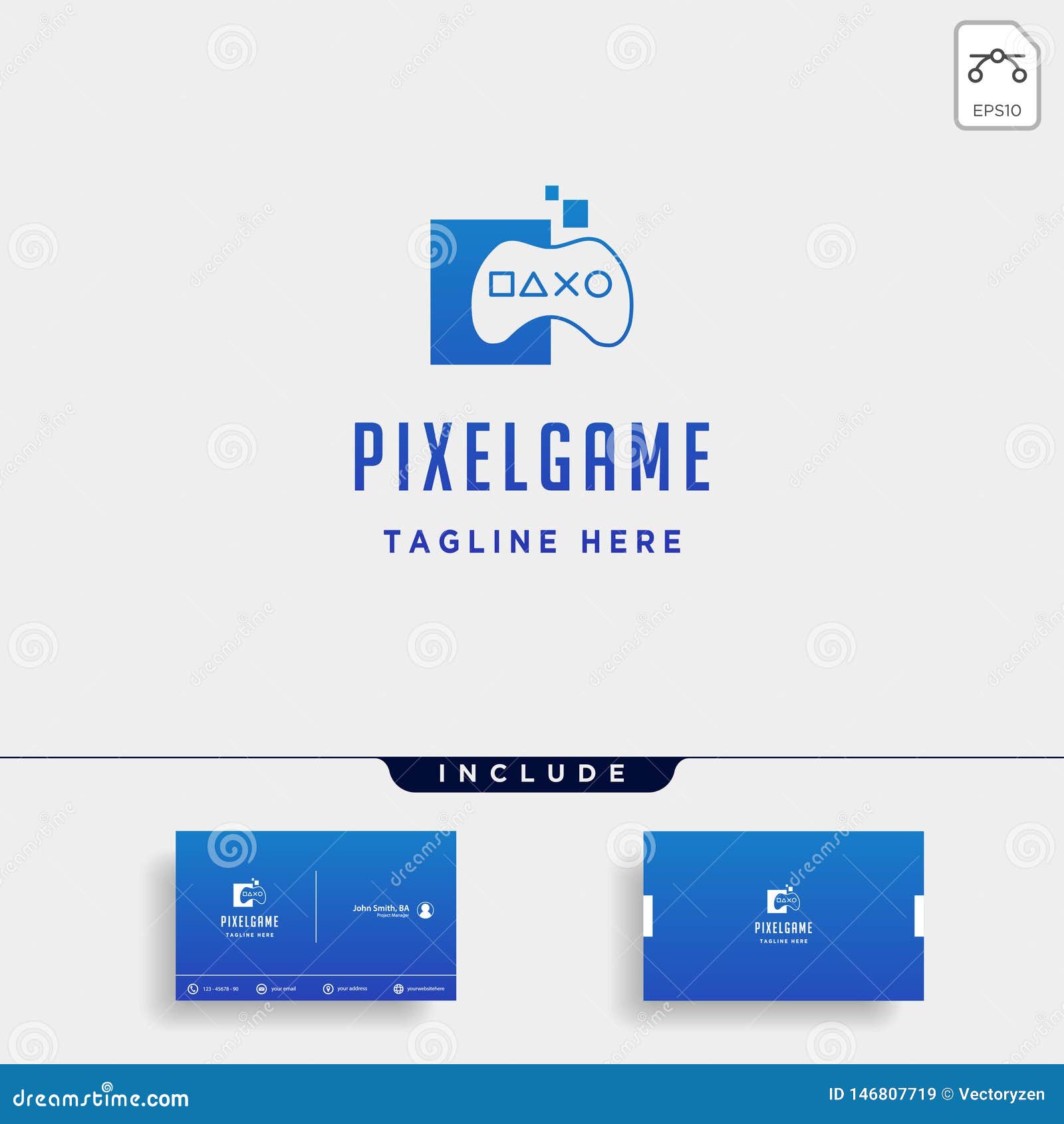 Pixel Game Logo Design Vector Illustration Icon Element Isolated Stock ...