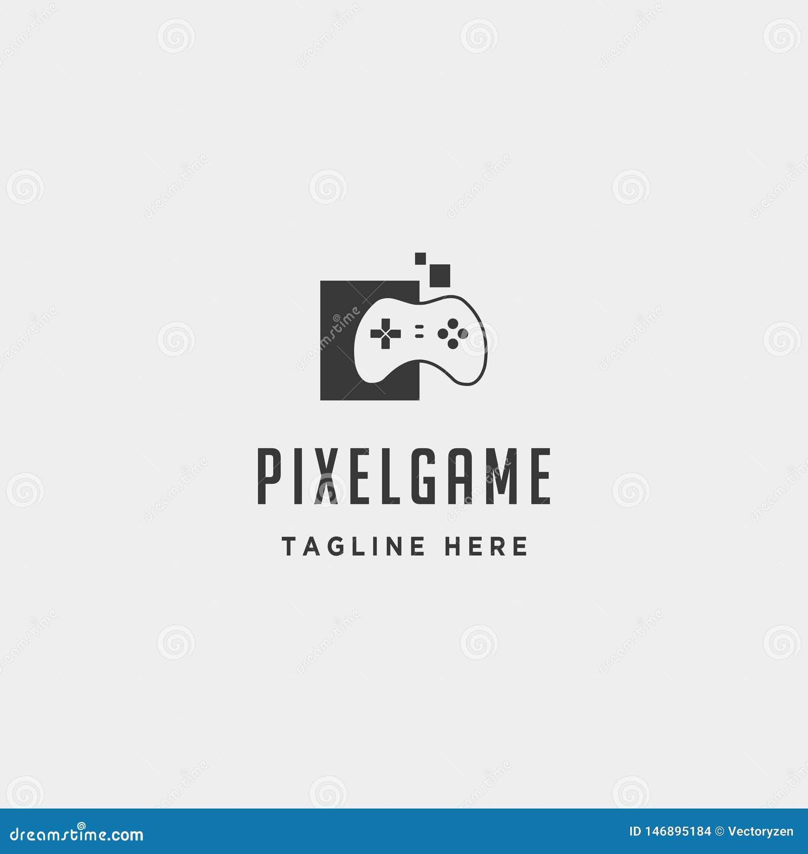 Pixel Game Logo Design Vector Illustration Icon Element Isolated Stock ...