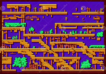 Pixel Game Scene, Generative AI Illustration Stock Illustration ...