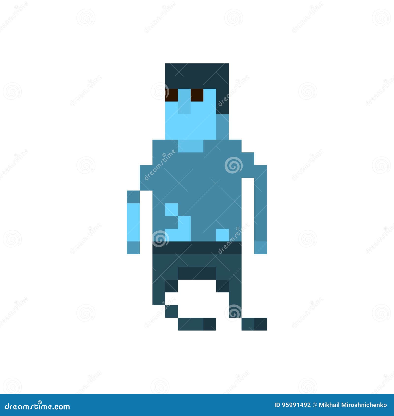 Pixel ghost stock vector. Illustration of applications - 95991492