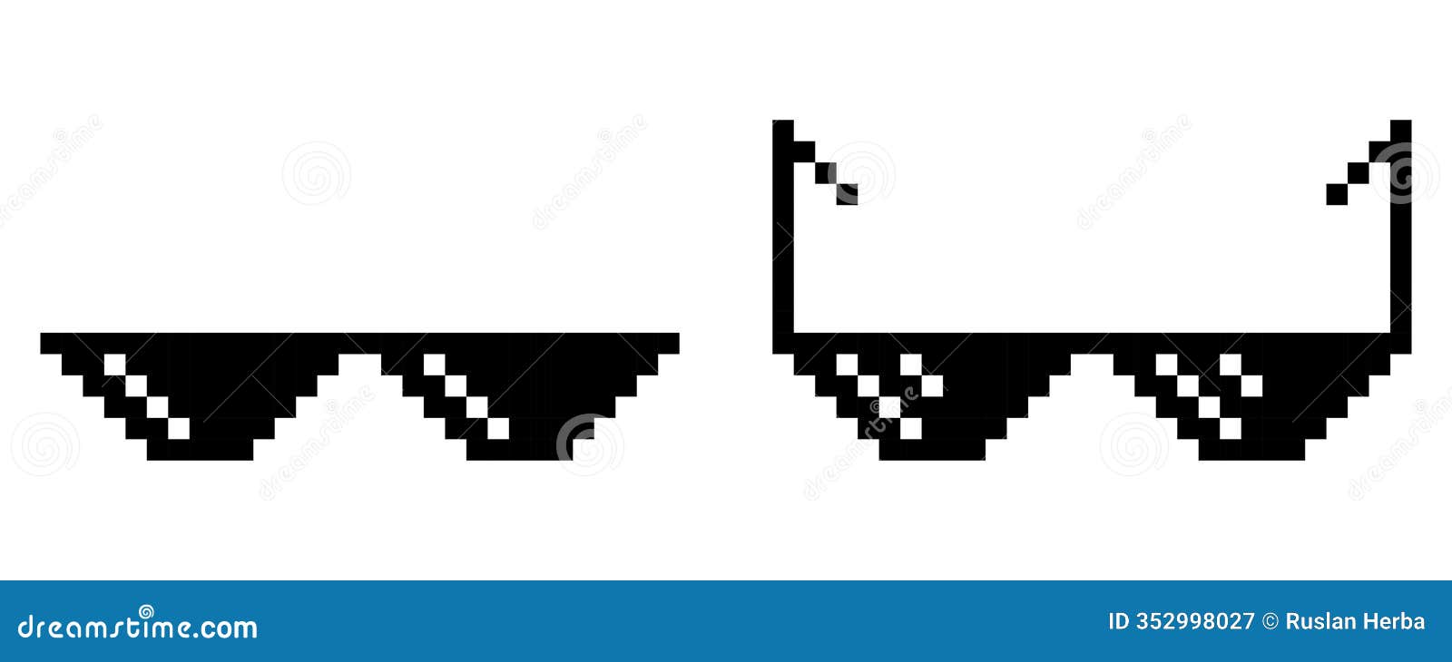 Pixel Glasses. Minecraft Glasses. Spectacles For Meme. Sunglasses For ...