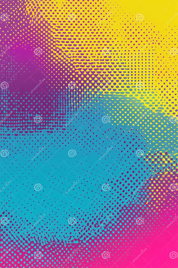 Pixel Gradient with Bold Cyan Blending into Neon Yellow. Stock ...