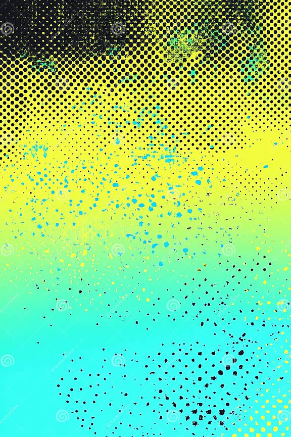 Pixel Gradient with Bold Cyan Blending into Neon Yellow. Stock ...