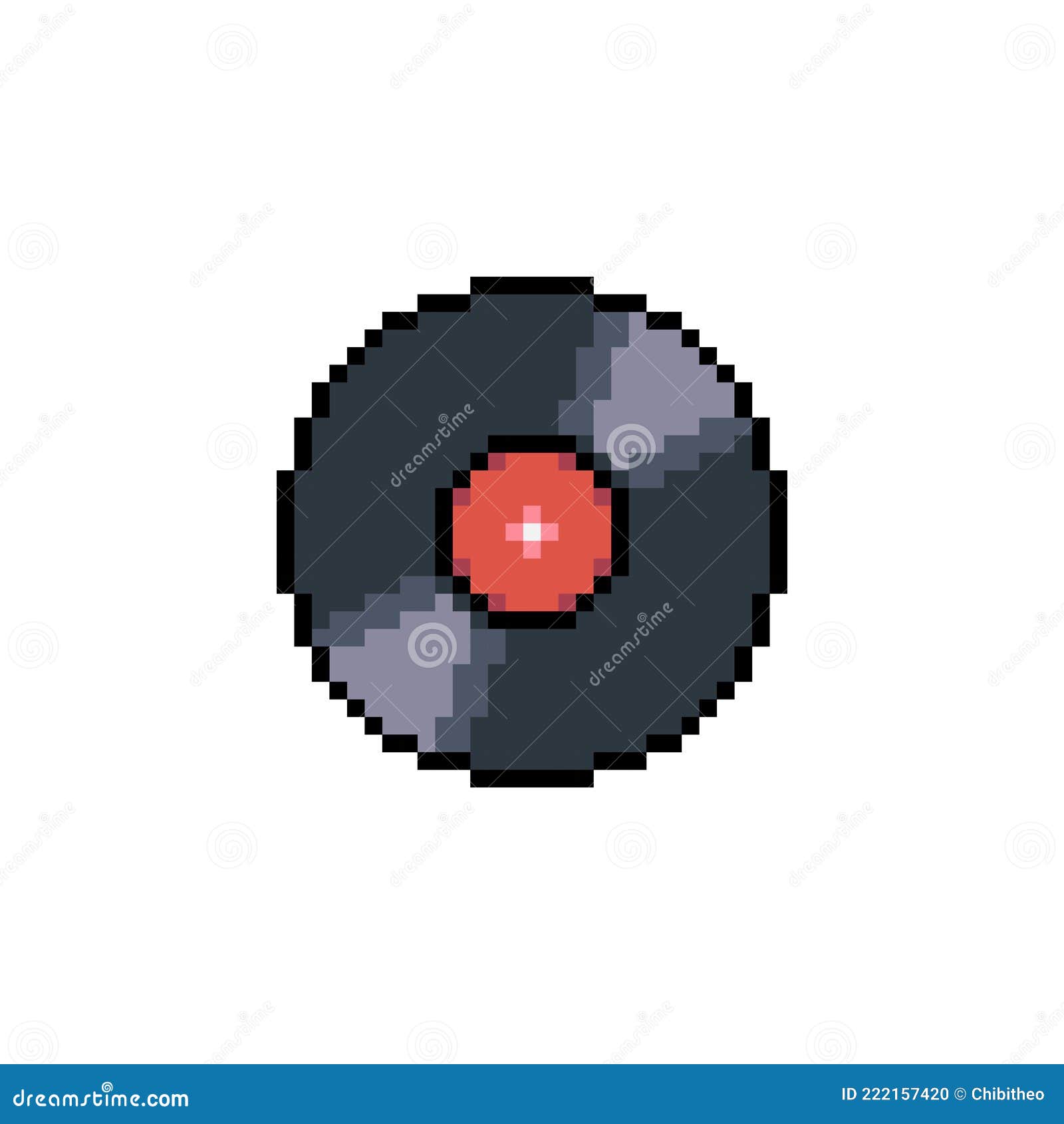 Pixel Gramophone for 8 Bit Games Stock Vector - Illustration of ...