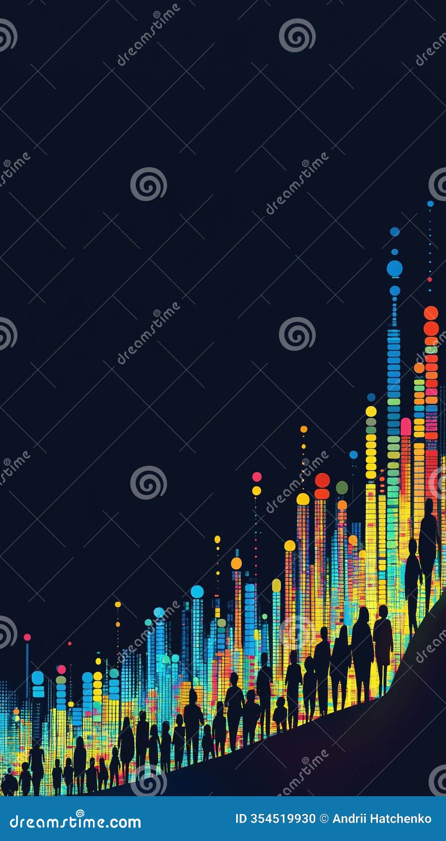 Pixel Art Graph Of Financial Projections With Labeled Axes And A Green ...