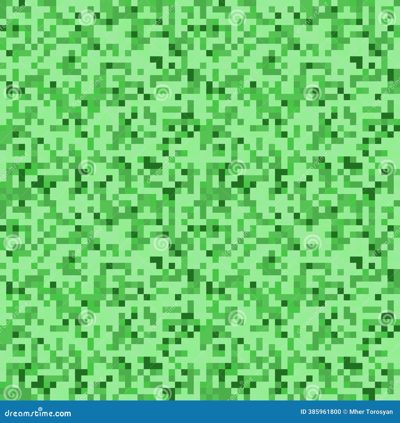 Pixel Grass Texture Background, Green Retro Square Grass Pattern Vector ...
