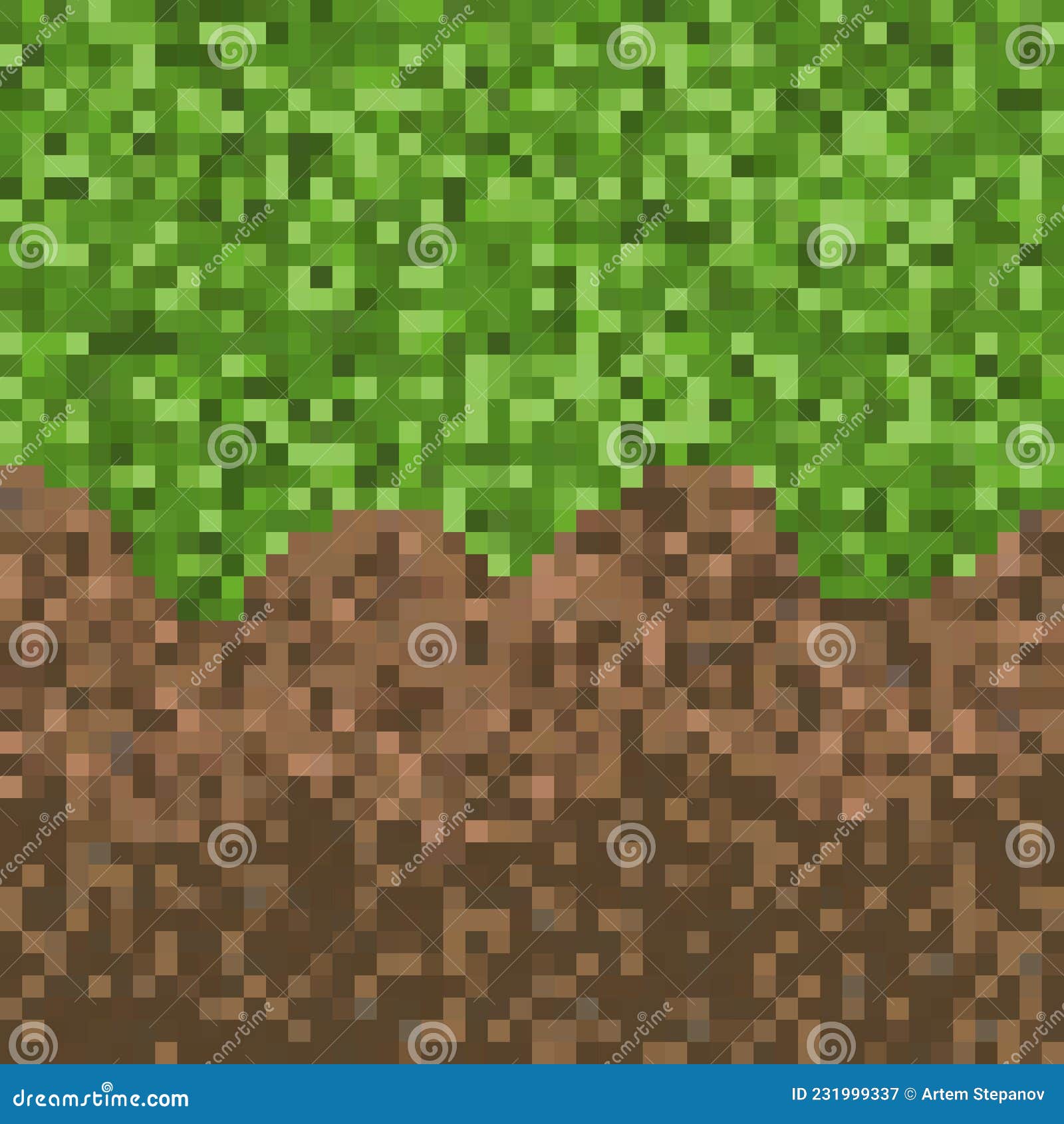 Pixel Grass Texture Background, Green Retro Square Grass Pattern Stock ...