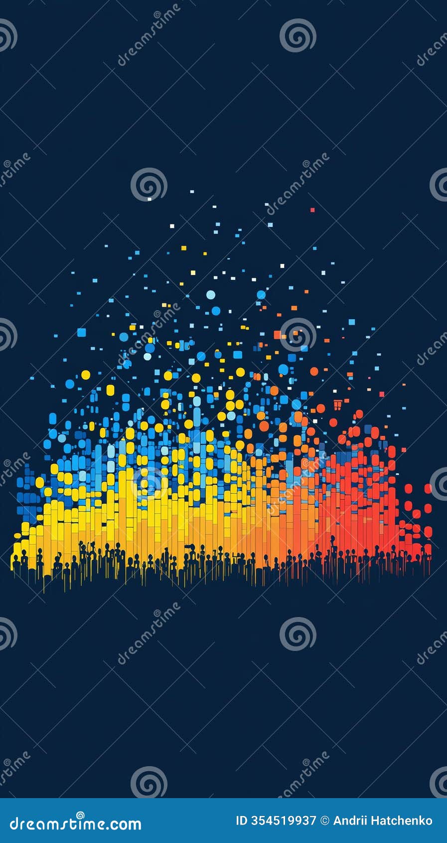 Pixel Growth Projection Chart for a Startup S User Base. Stock ...