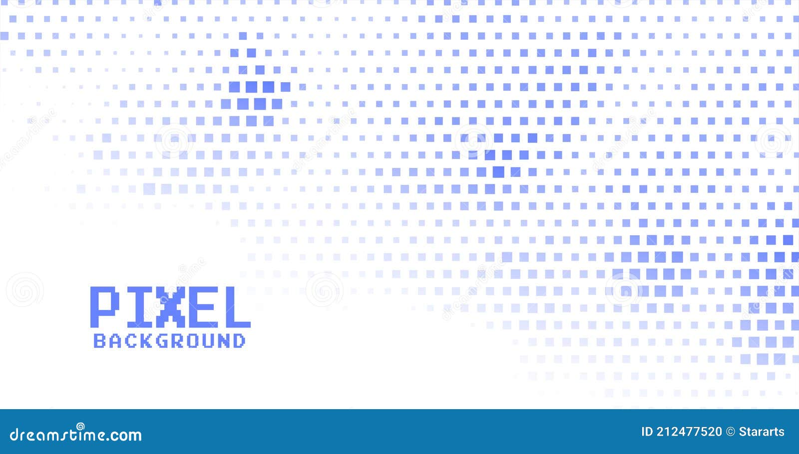 Pixel Halftone Background in Blue Color Stock Vector - Illustration of ...