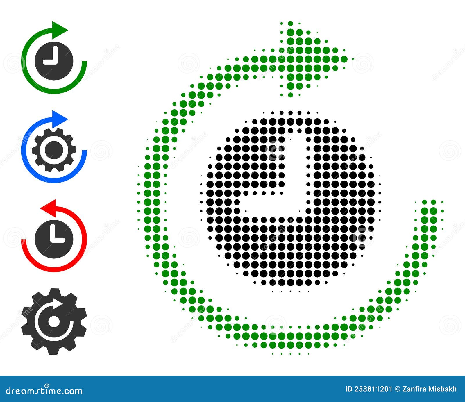 Clockwise Rotation Arrow Icon. Blue Mandatory Symbol. Illustration ...