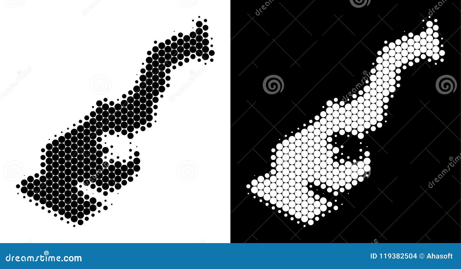 Pixel Map Of Monaco. Vector Dotted Map Of Monaco Isolated On White ...