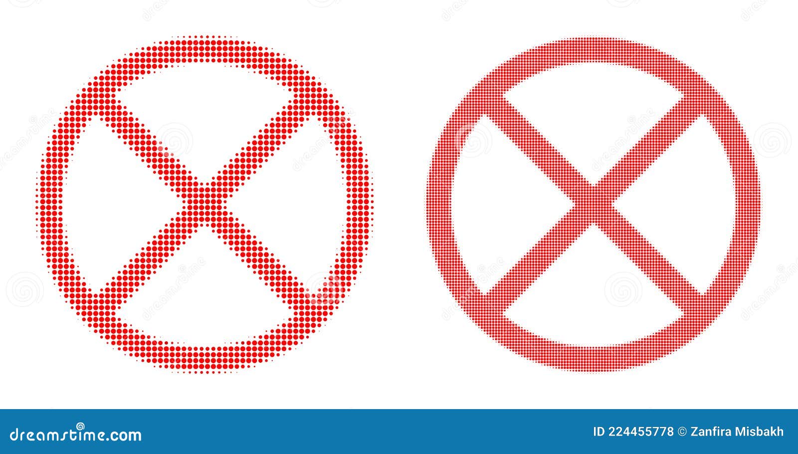 Pixel Halftone Restricted Icon Stock Vector - Illustration of abstract ...
