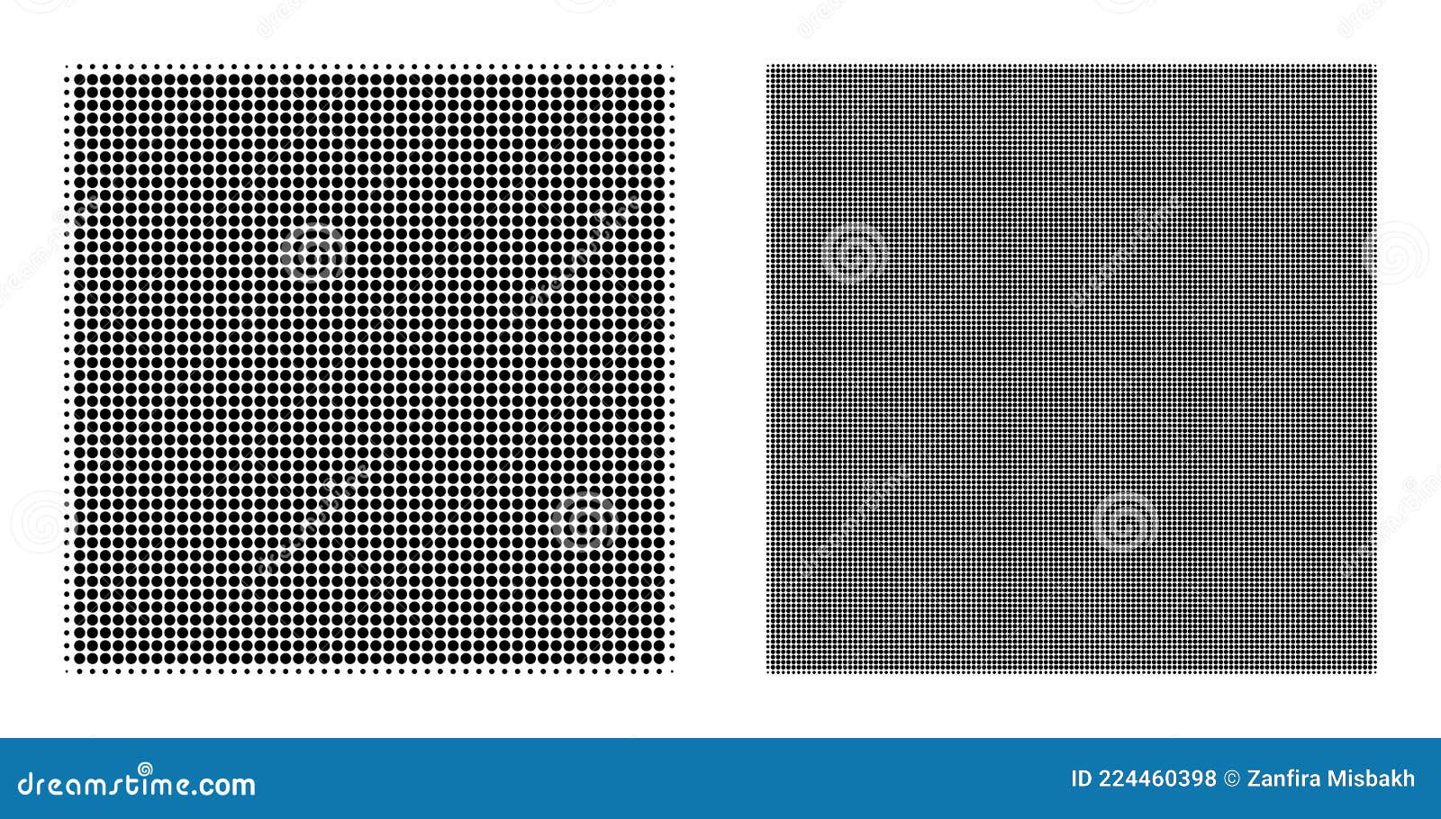 Pixel Halftone Square Icon stock vector. Illustration of circle - 224460398