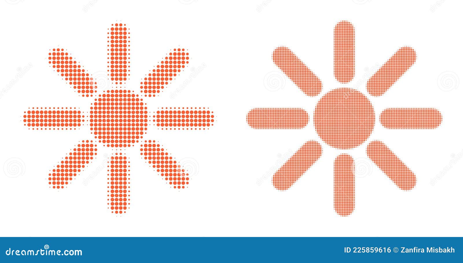 Pixel Halftone Sun Rays Icon Stock Vector - Illustration of flare ...