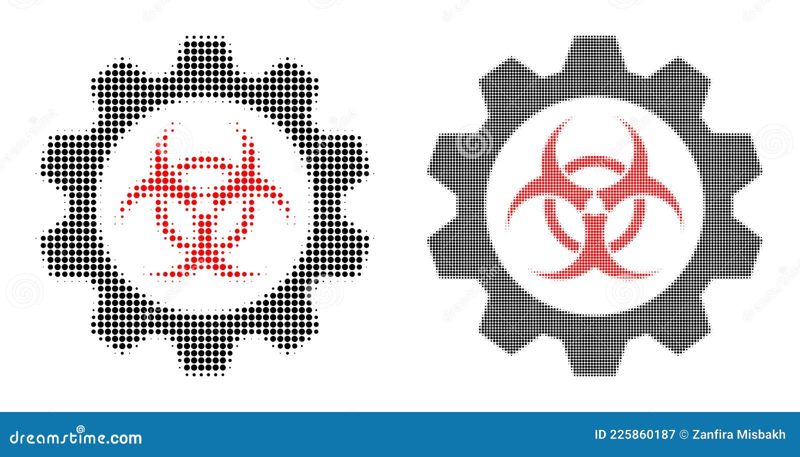 Pixel Halftone Toxic Industry Icon Stock Vector - Illustration of ...
