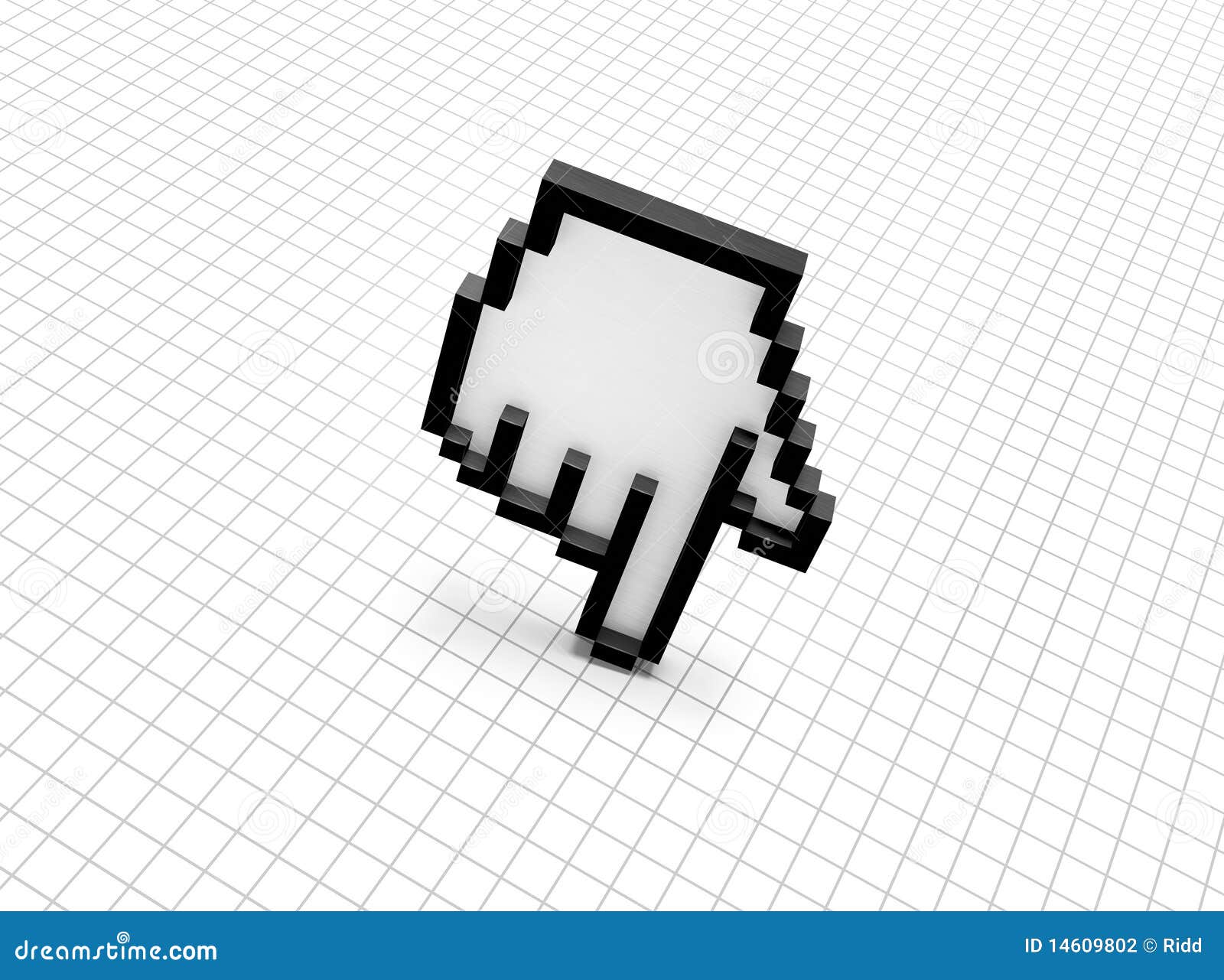 Pixel hand stock illustration. Illustration of cell, graphic - 14609802