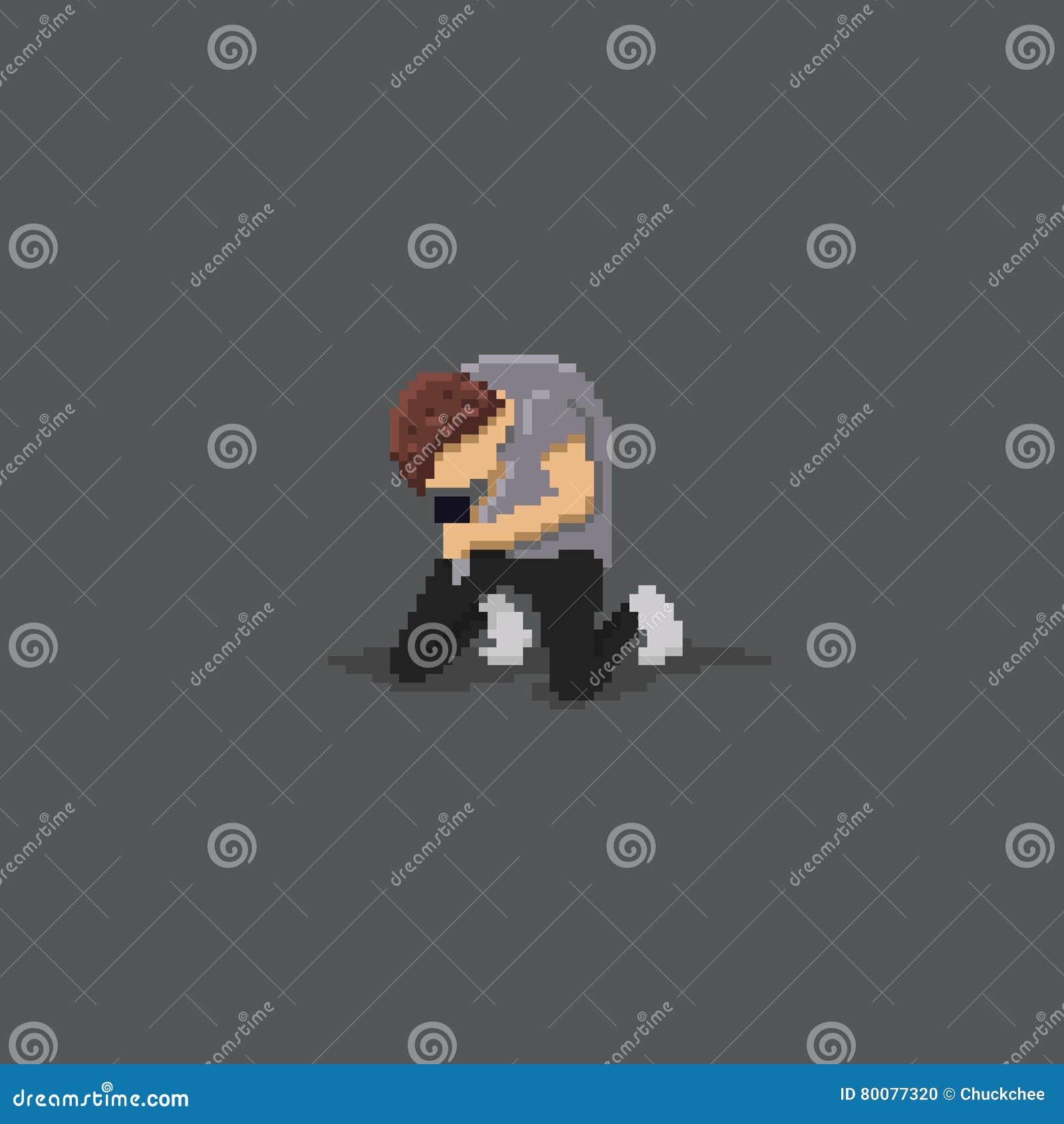 Pixel Hardcore Singer stock vector. Illustration of equipment - 80077320