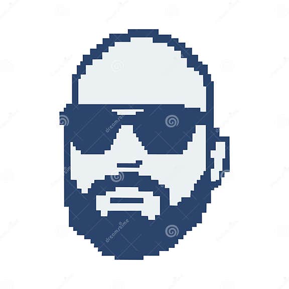 Pixel head draw stock vector. Illustration of pixel - 337830721