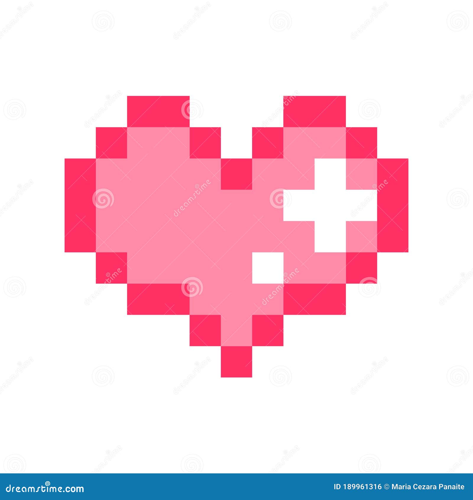 Pixel heart simple icon stock vector. Illustration of square - 189961316