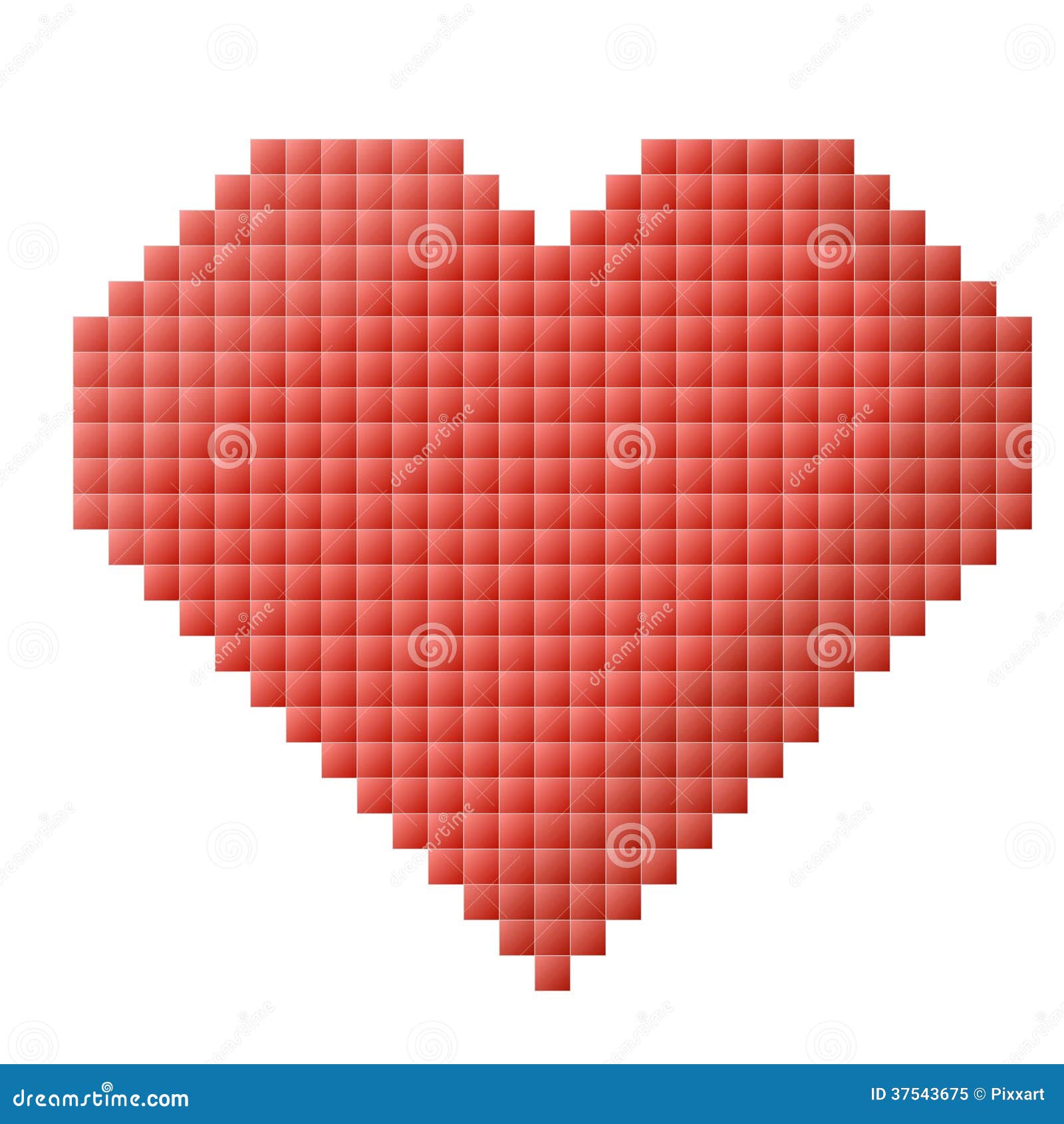 Pixel heart stock vector. Illustration of elegance, pattern - 37543675