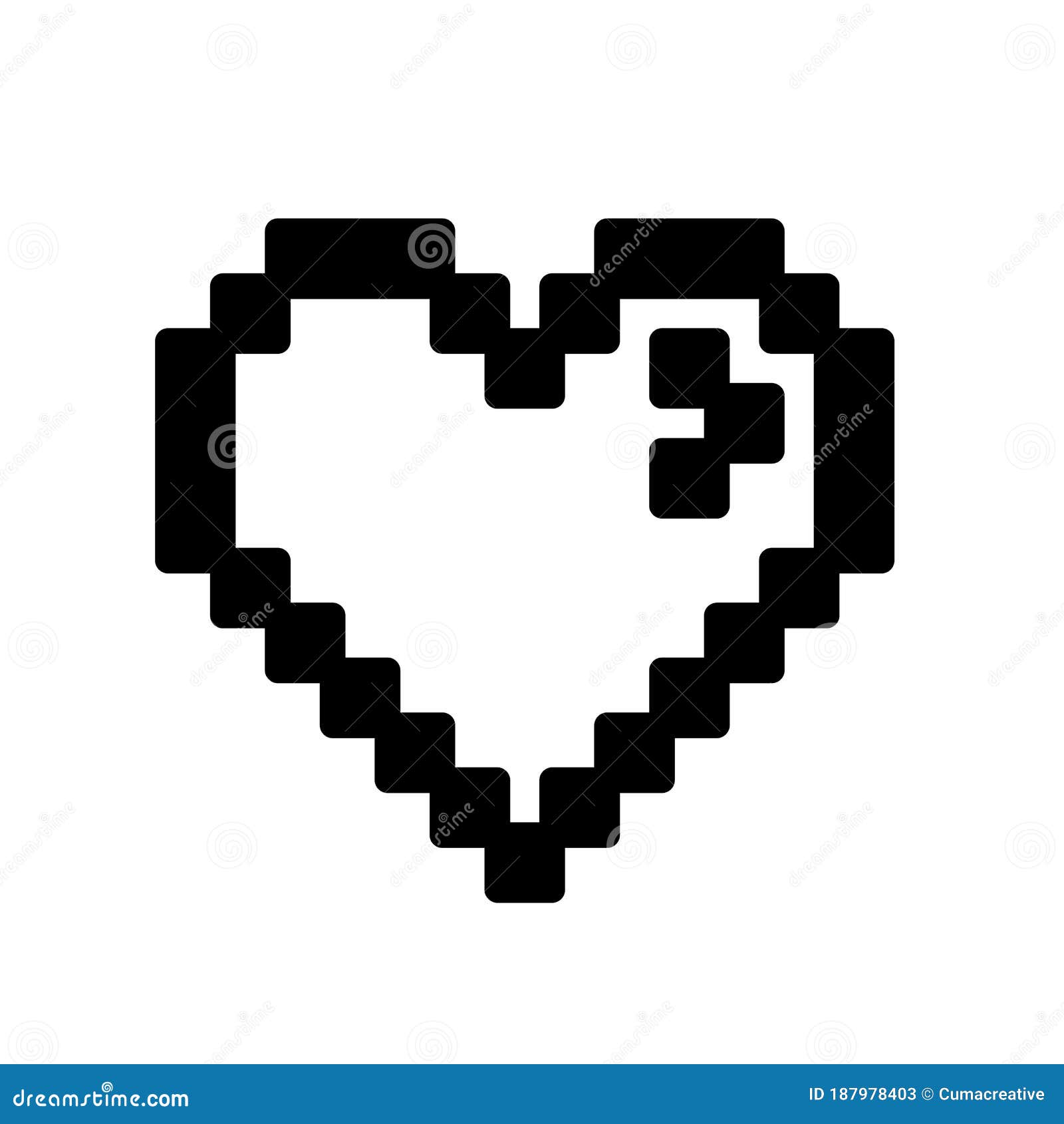 Pixel Heart Vector