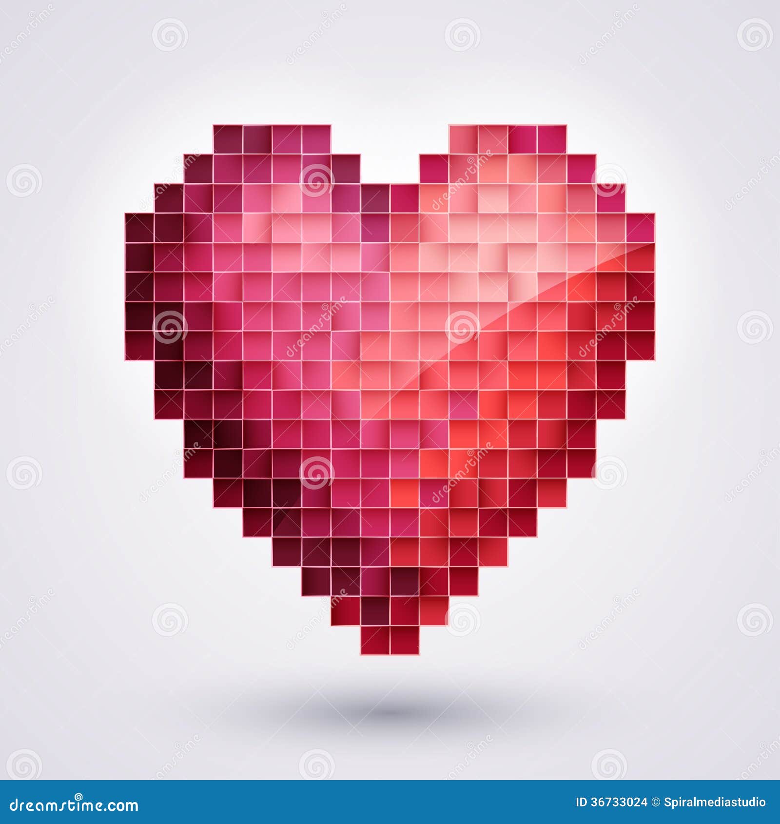 Pixel Art Heart Animation Vector Illustration | CartoonDealer.com #93248314