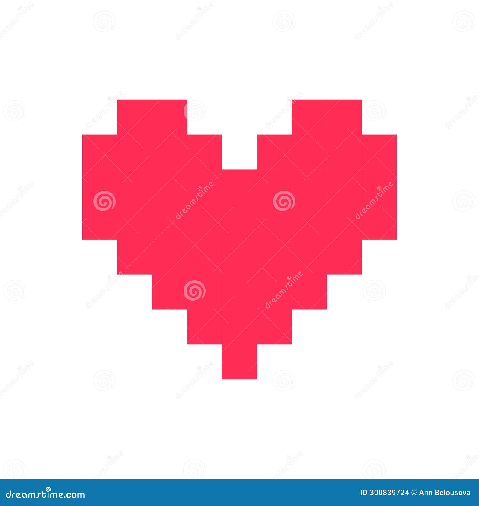 Pixel Heart Red 8 Bit for Poster Pattern, Print, Design, Elements Stock ...