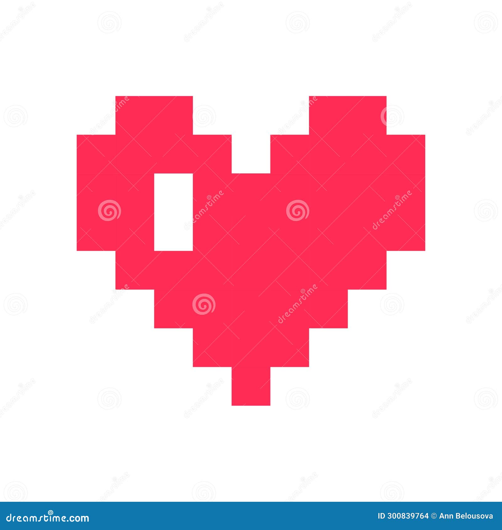 Pixel Heart Red 8 Bit for Poster Pattern, Print, Design, Elements Stock ...