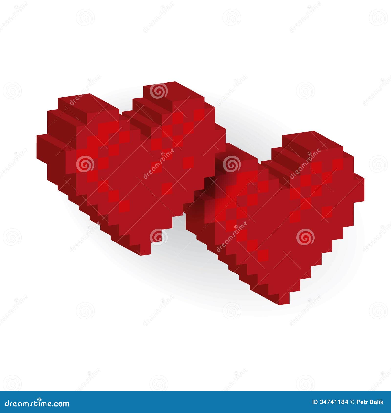 Pixel hearts stock illustration. Illustration of holiday - 34741184