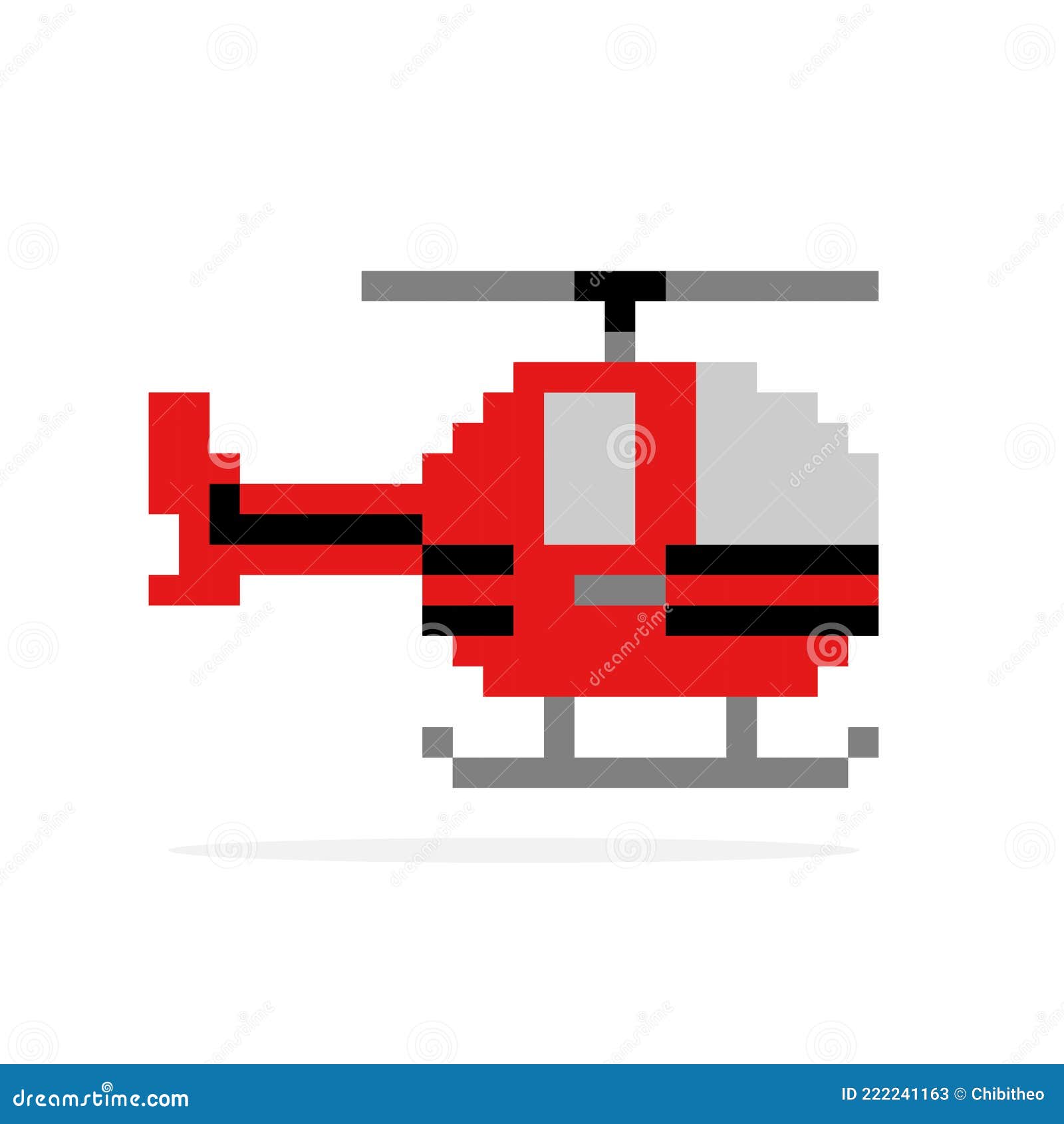 Pixel Helicopter And Plane For Old Pixel-game Design Layout. Air ...