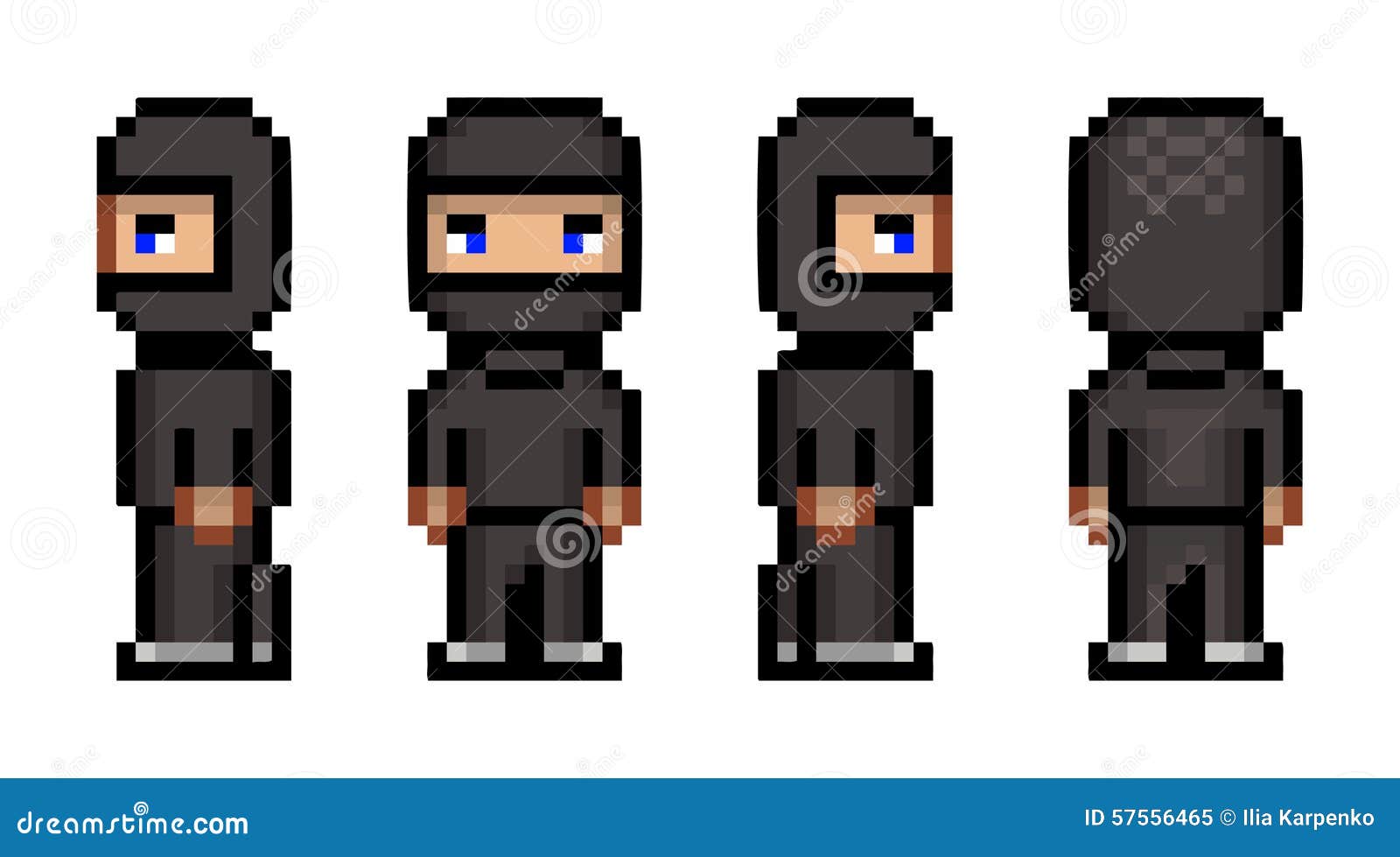 Pixel hero for video game stock vector. Illustration of fighting - 57556465