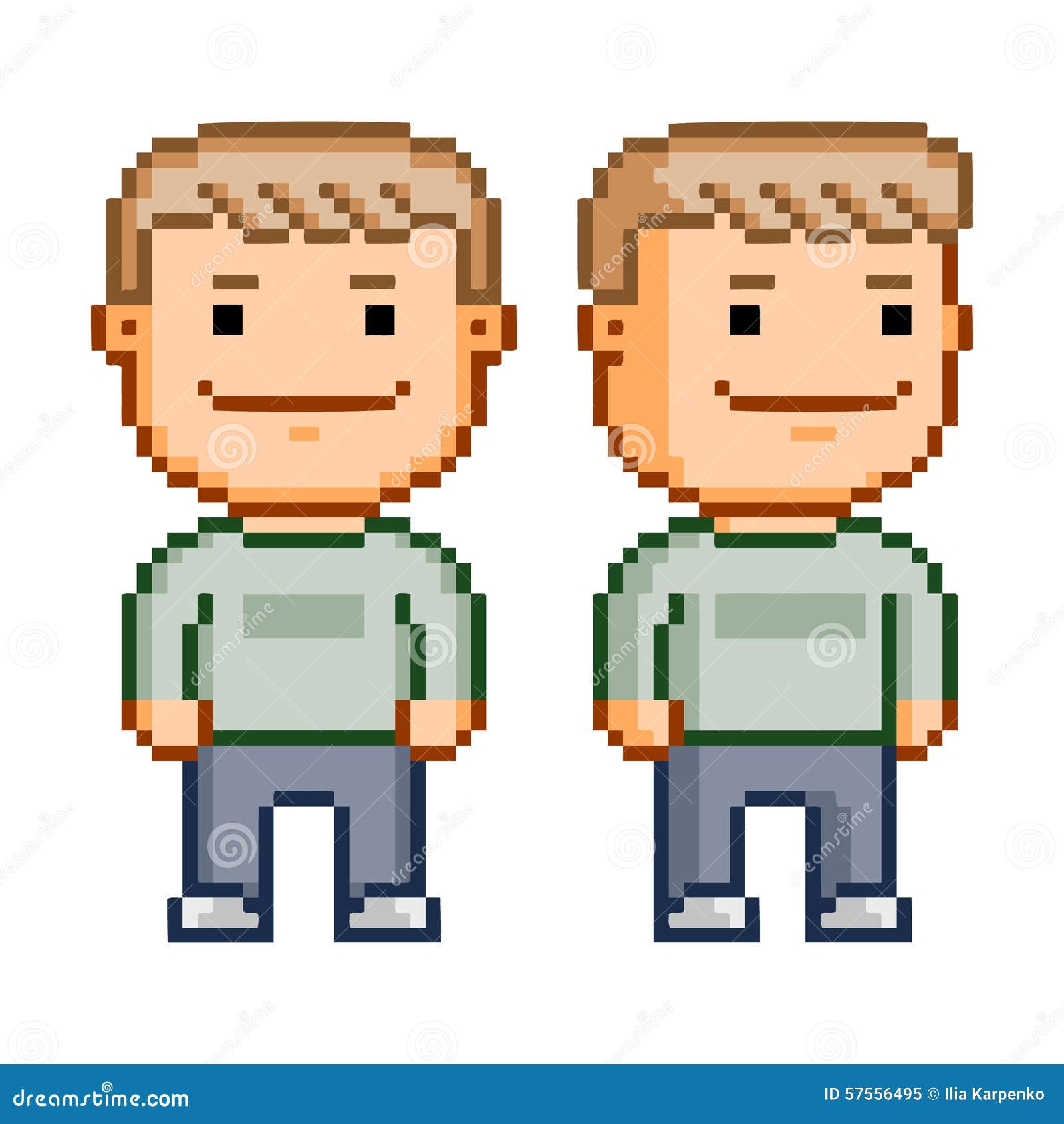 Pixel hero for video game stock vector. Illustration of vector - 57556495