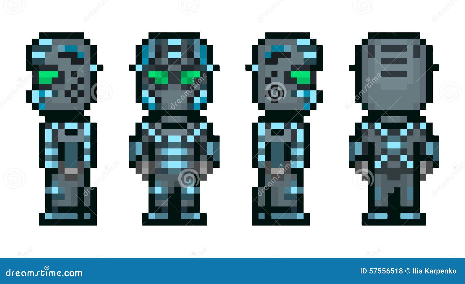 Pixel hero for video game stock vector. Illustration of cartoon - 57556518