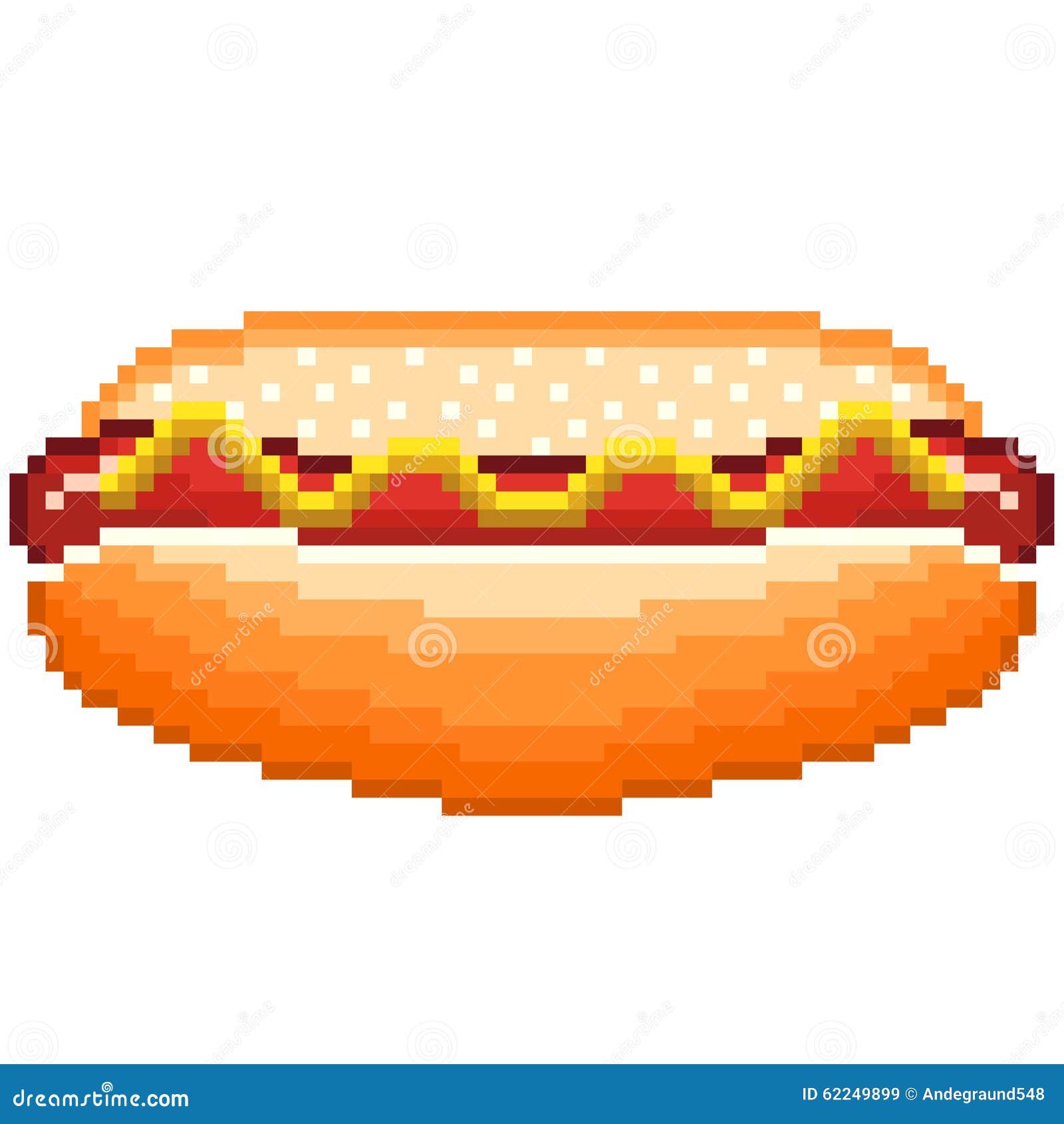 Pixel hot-dog vector stock vector. Illustration of snack - 62249899