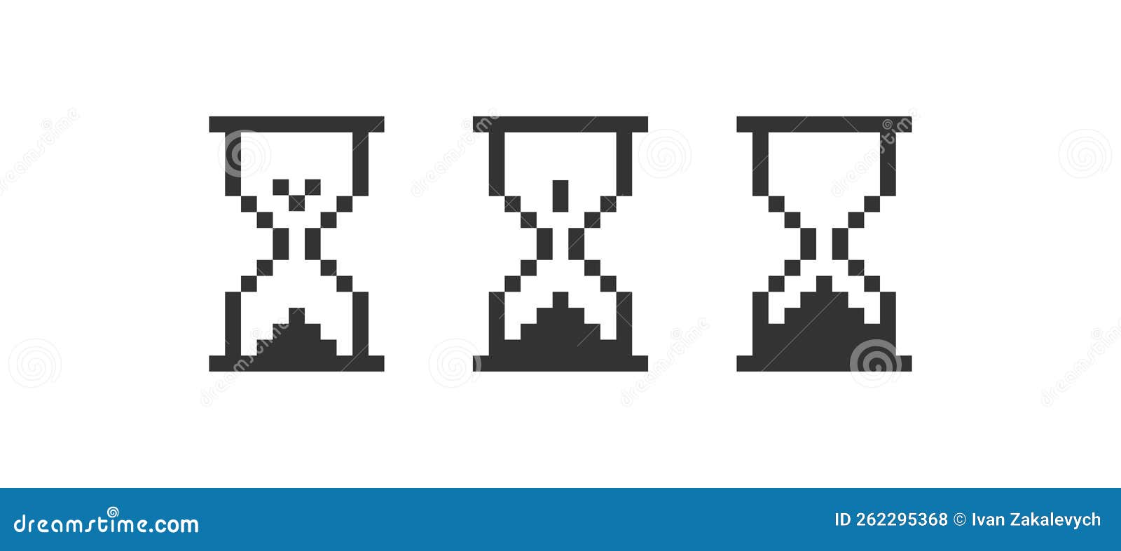Pixel Art 8-bit Loading Bars Set - Isolated Vector Illustration ...