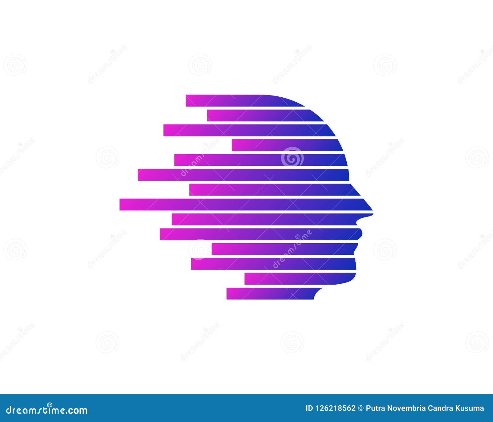 Pixel Human Head Logo Icon Design Stock Vector - Illustration of ...