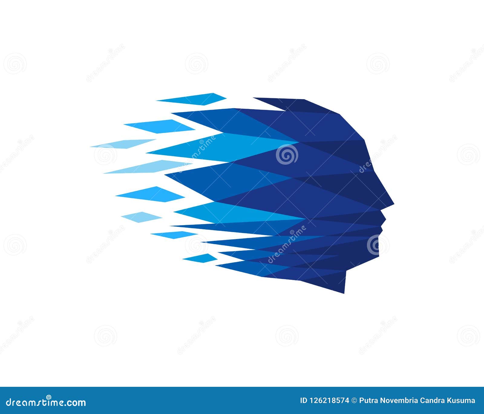 Pixel Human Head Logo Icon Design Stock Vector - Illustration of ...