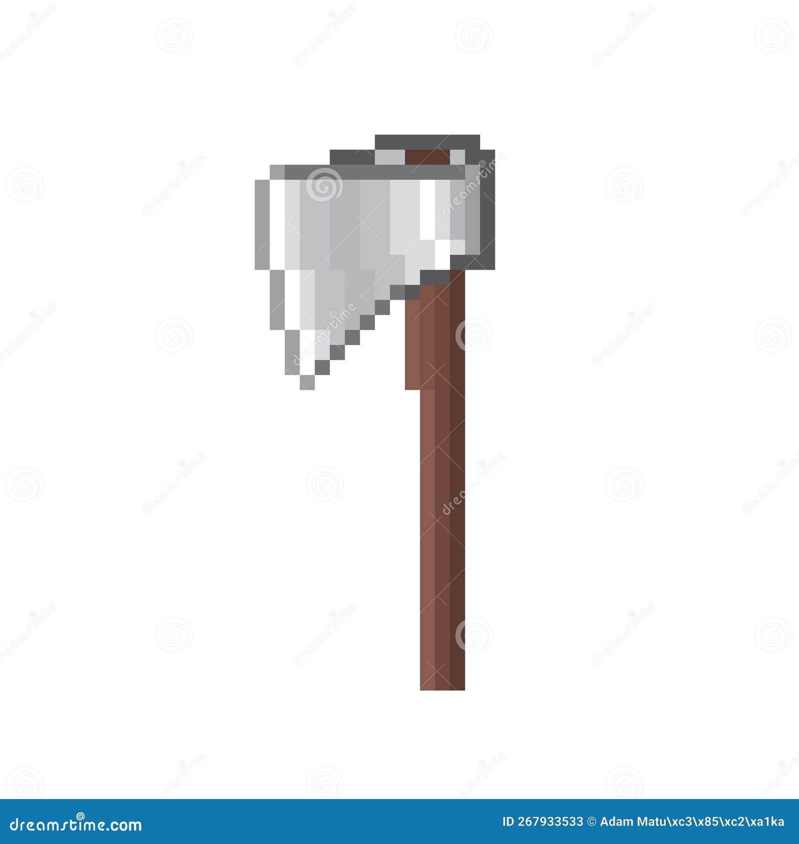 Pixel icon of axe, vector stock vector. Illustration of execution ...