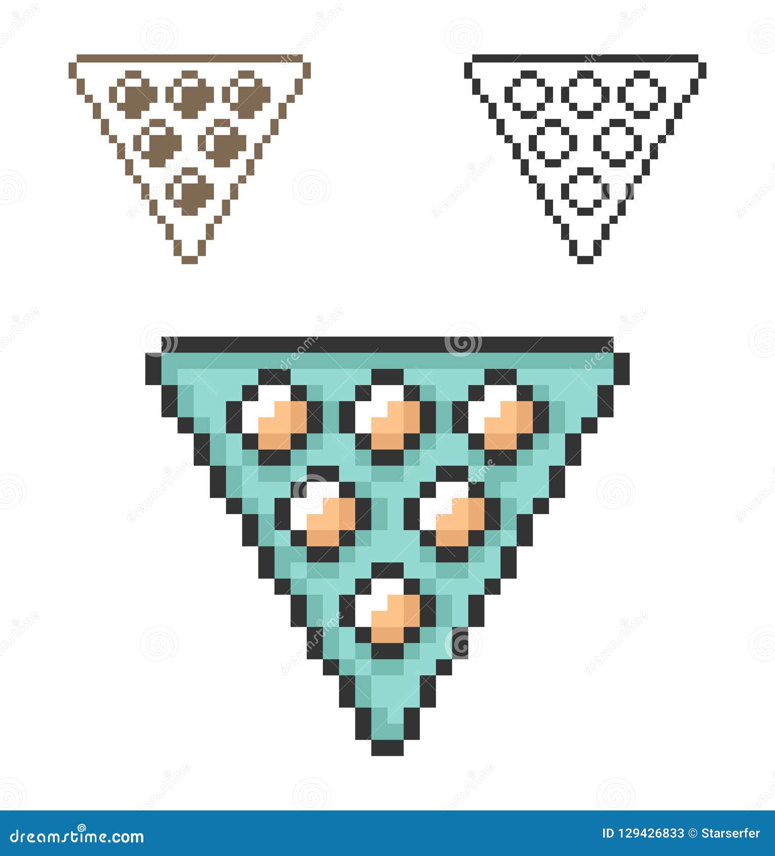 Pixel Icon of Billiards Balls Triangle in Three Variants Stock Vector ...